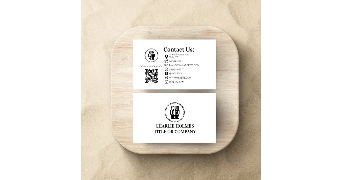 Beauty Salon Lash Hair Makeup QR Code Minimalist Business Card | Zazzle
