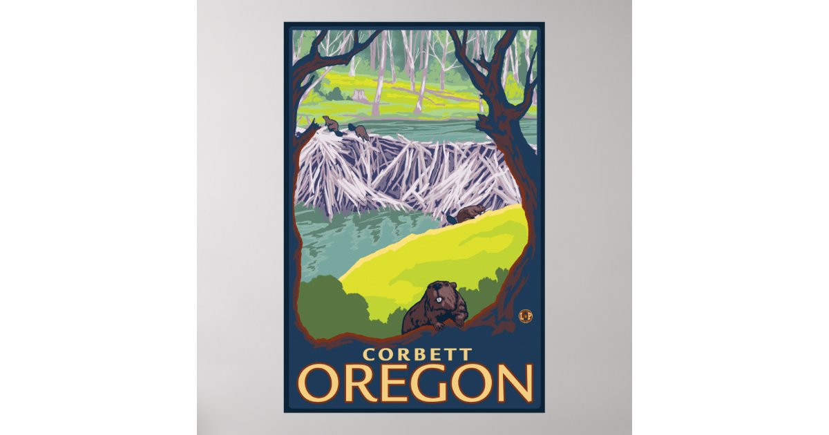 Beaver Family - Corbett, Oregon Poster | Zazzle