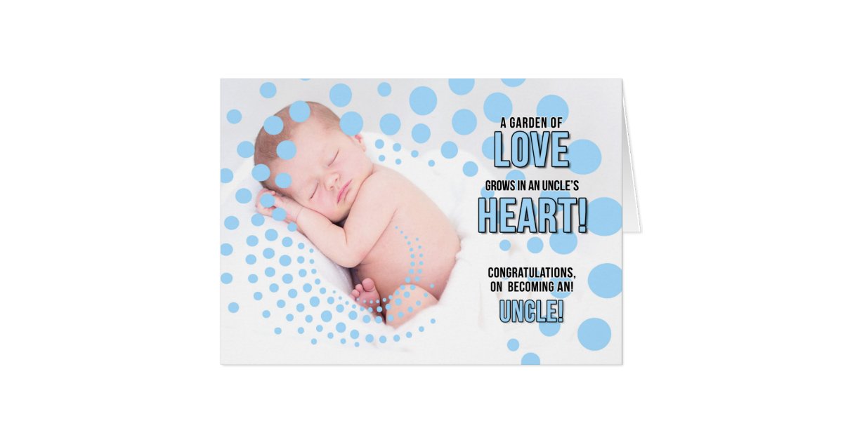 Becoming an Uncle Congratulations Blue Dots Nephew | Zazzle.co.uk