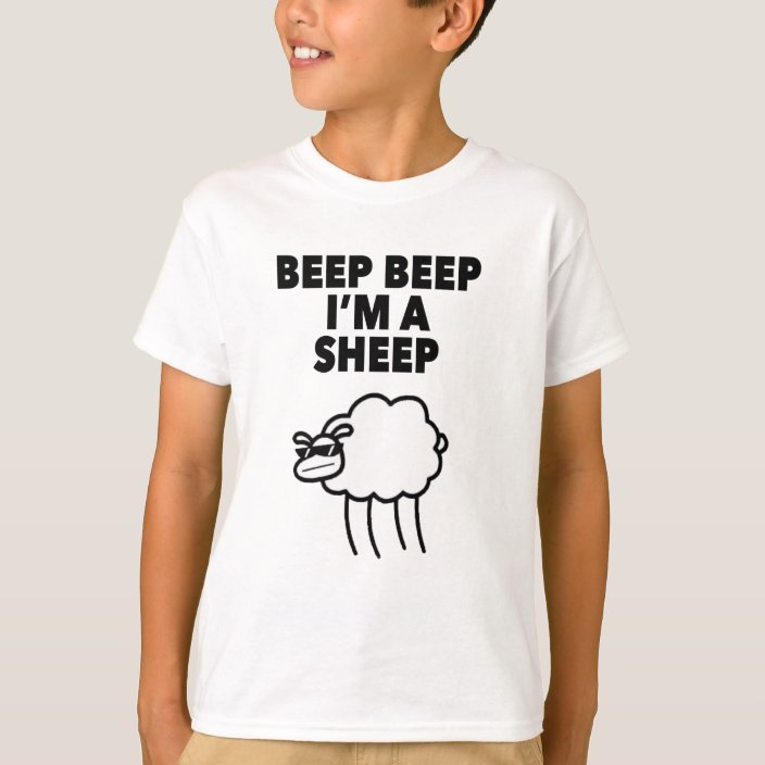 Beep Beep I'm A Sheep Meme Tee Shirt | Zazzle.co.uk