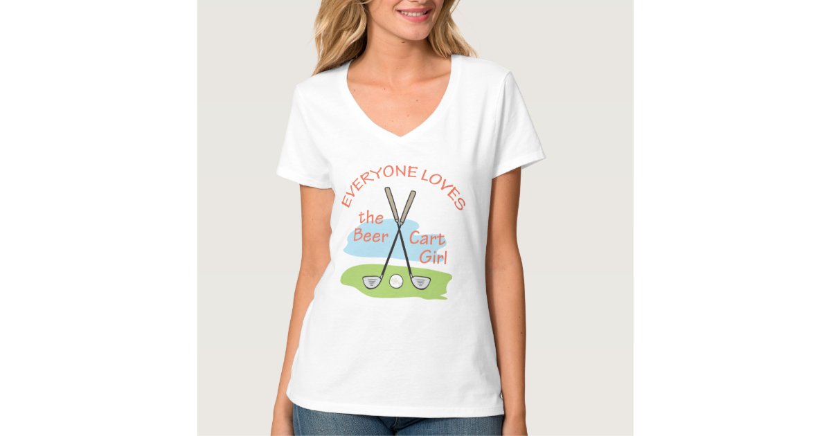Beer Cart Girl T Shirt Zazzle