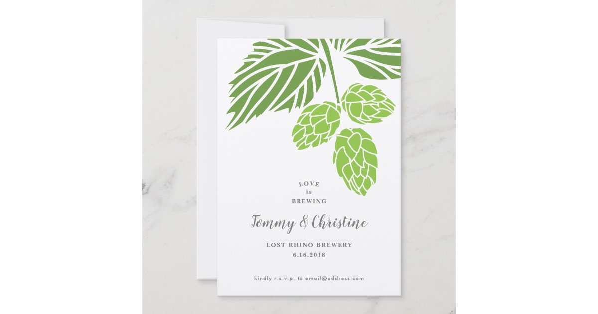 Beer Hops Wedding Invitation, Shower Invitation | Zazzle