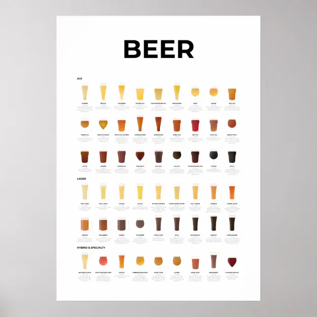 Beer Types Chart | Zazzle