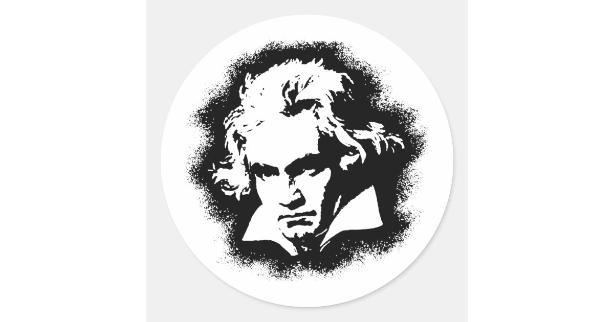 Beethoven Classic Round Sticker | Zazzle