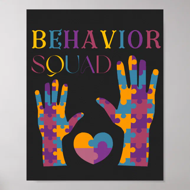 Behaviour Squad Applied Behaviour Analysis Crew Poster | Zazzle