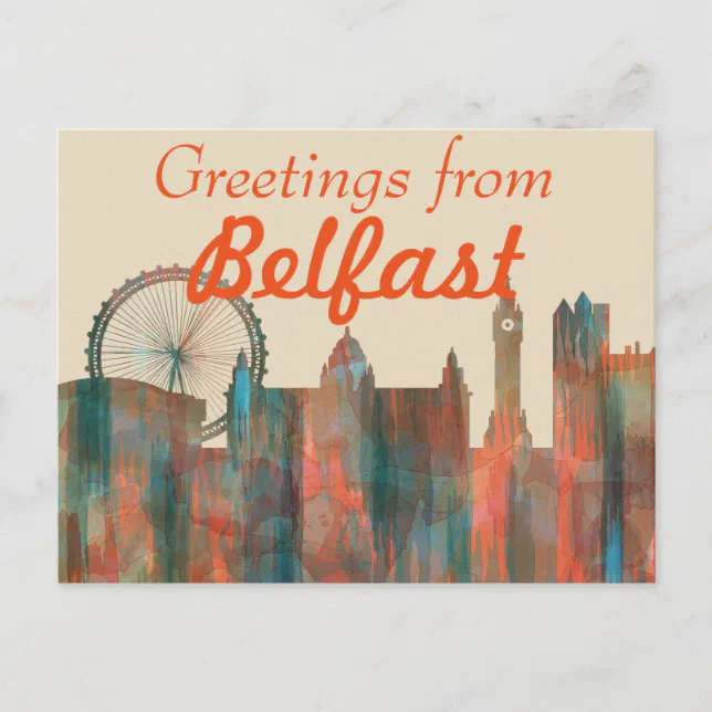 BELFAST, NORTHERN IRELAND SKYLINE POSTCARD | Zazzle