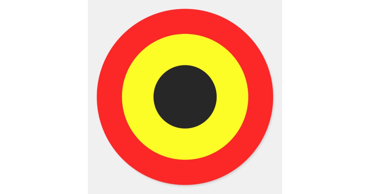 Belgium Air Force Roundel Classic Round Sticker | Zazzle