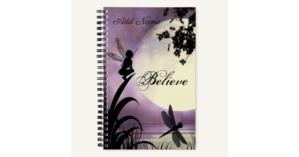 Believe fairy bullet journal Spiral Notebook | Zazzle