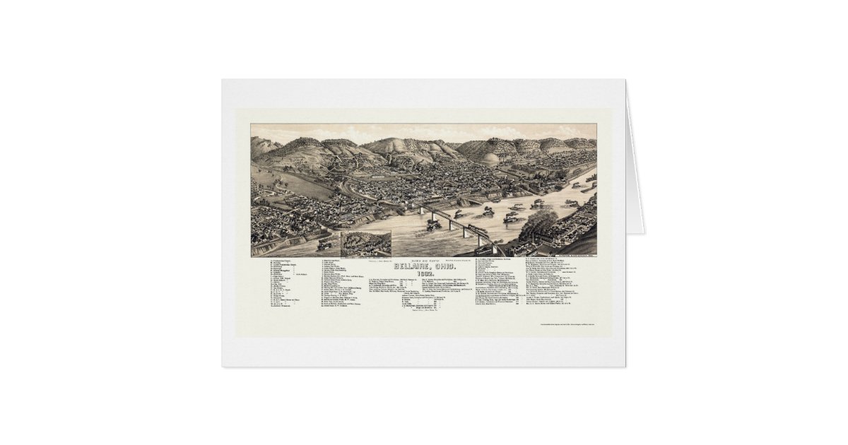 Bellaire, OH Panoramic Map - 1882 | Zazzle