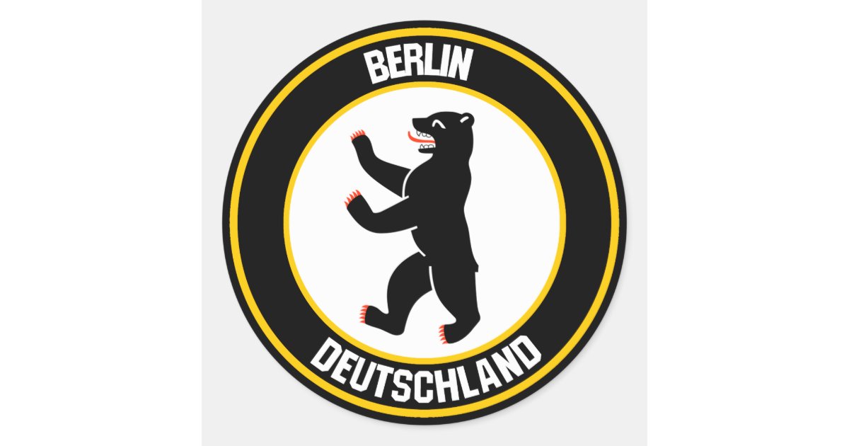 Berlin Round Emblem Classic Round Sticker | Zazzle