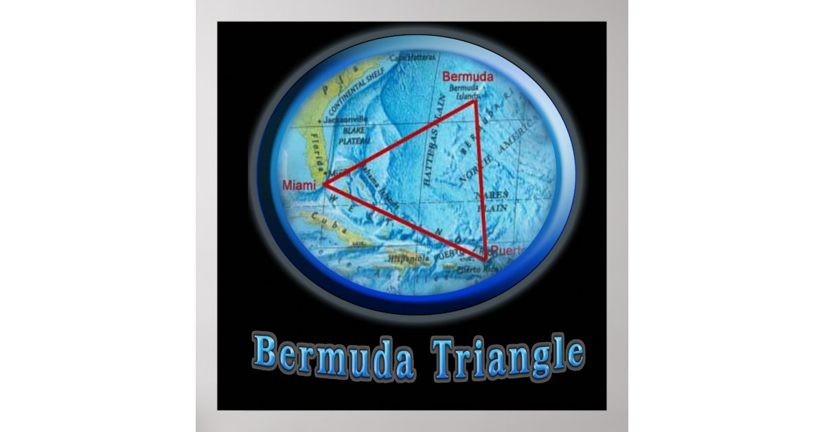 Bermuda Triangle art Poster | Zazzle