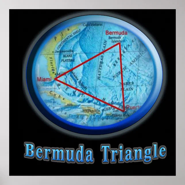 Bermuda Triangle art Poster | Zazzle