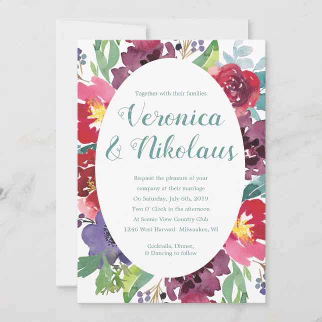Berry Adoration Invitation | Zazzle