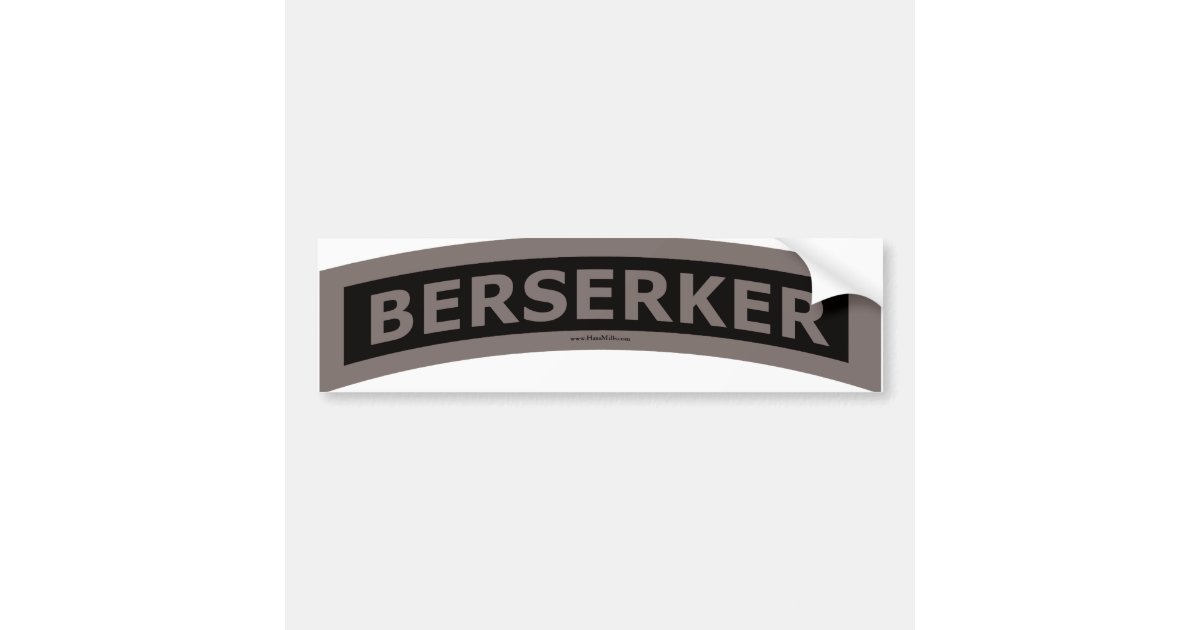 Berserker Tab - Subdued Bumper Sticker | Zazzle
