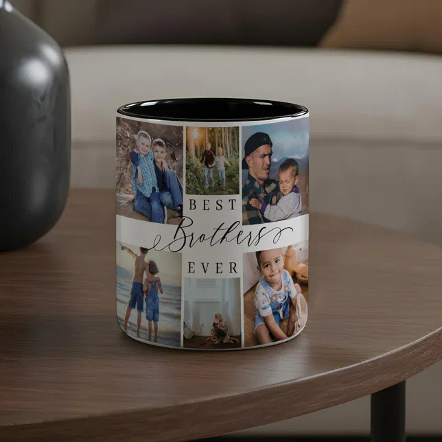 Best Brothers Ever Photo Collage Keepsake Gift Two-Tone Coffee Mug | Zazzle
