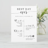 Best Day Ever Wedding Timeline Program Programme | Zazzle