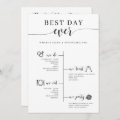 Best Day Ever Wedding Timeline Program Programme | Zazzle