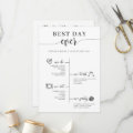 Best Day Ever Wedding Timeline Program Programme | Zazzle