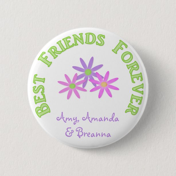 Best Friends Forever Badges & Pins | Zazzle UK