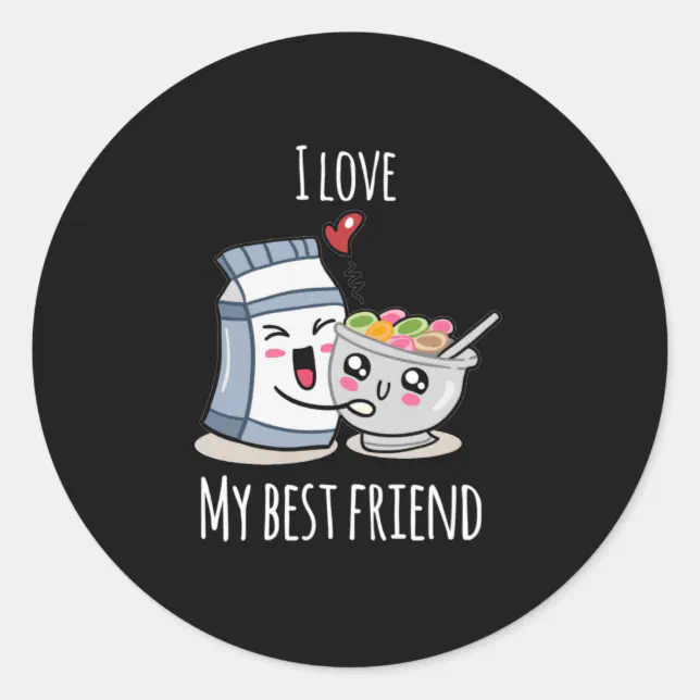 Best Friends Friendship Love Relationship Classic Round Sticker | Zazzle