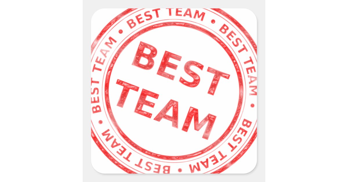 Best Team stamp - prize, first, champion,trophy Square Sticker | Zazzle