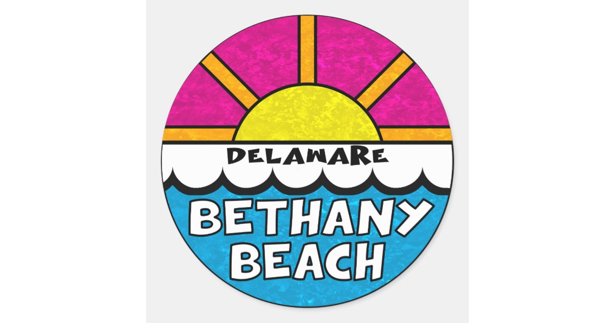 Bethany Beach Delaware Classic Round Sticker | Zazzle