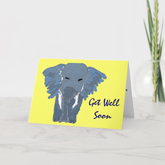 BH- Artistic Elephant Get Well Soon Card | Zazzle.co.uk