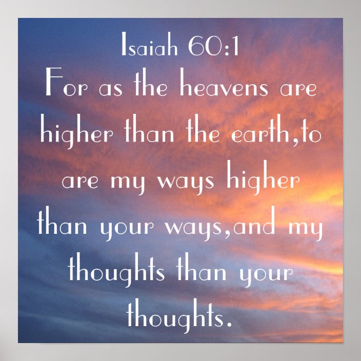 bible verse Isaiah 60:1 sunset Poster | Zazzle.co.uk