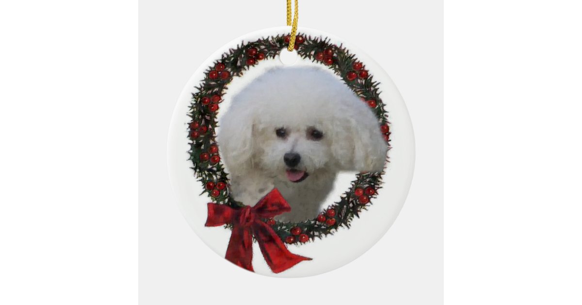 Bichon Frise Christmas Gifts Ornament | Zazzle