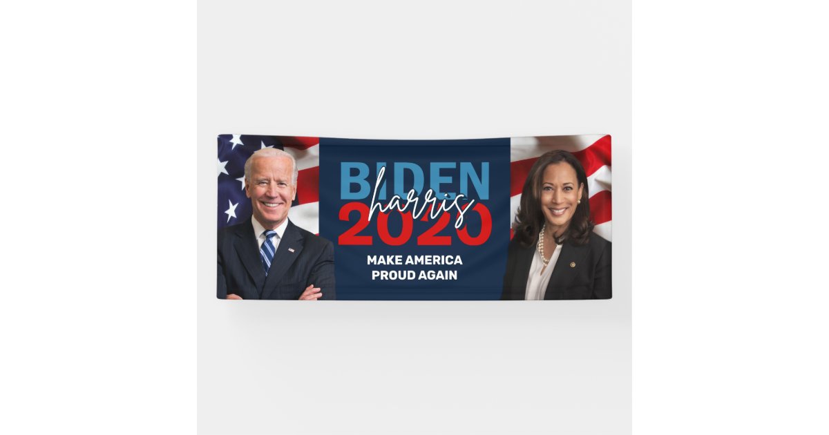 Biden Harris 2020 Campaign Patriotic Photo Banner | Zazzle