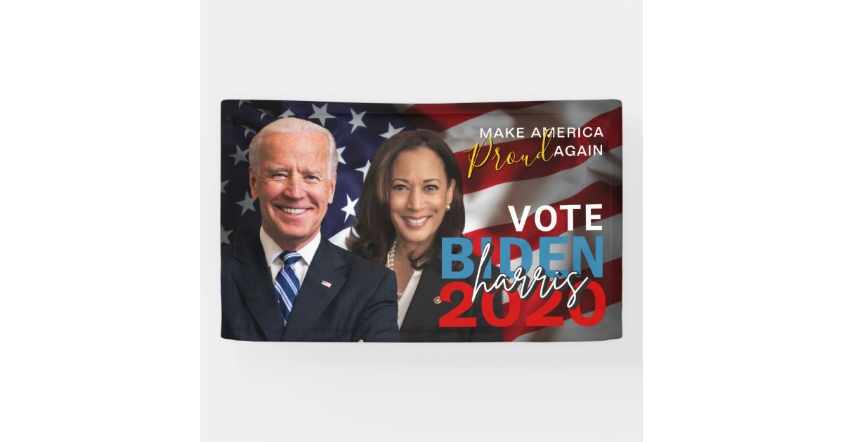Biden Harris 2020 Election Patriotic Photo Banner | Zazzle