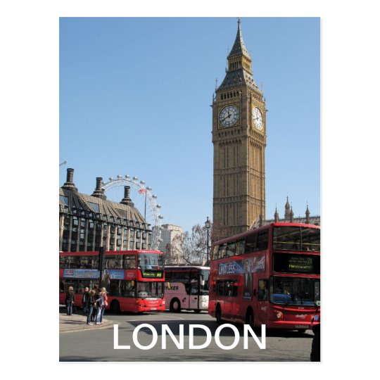 Big Ben London Eye Westminster UK postcard | Zazzle.co.uk