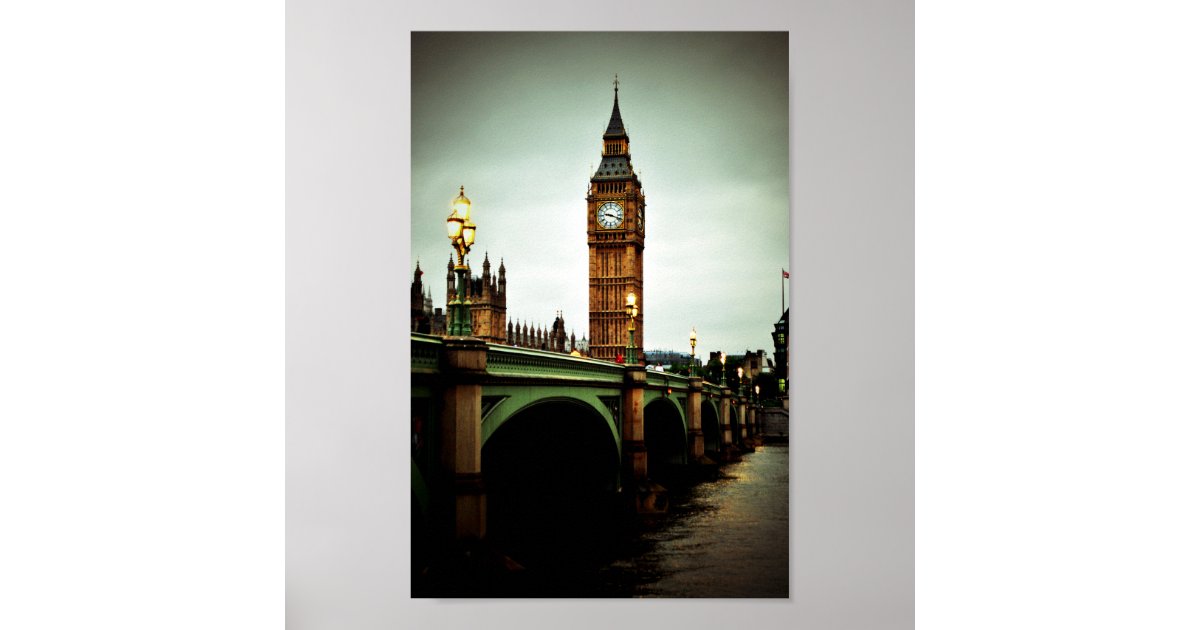 Big Ben Queen Elizabeth Tower Westminster Bridge Poster | Zazzle