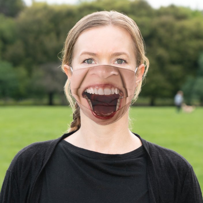 Big Mouth Face Cloth Face Mask | Zazzle.co.uk