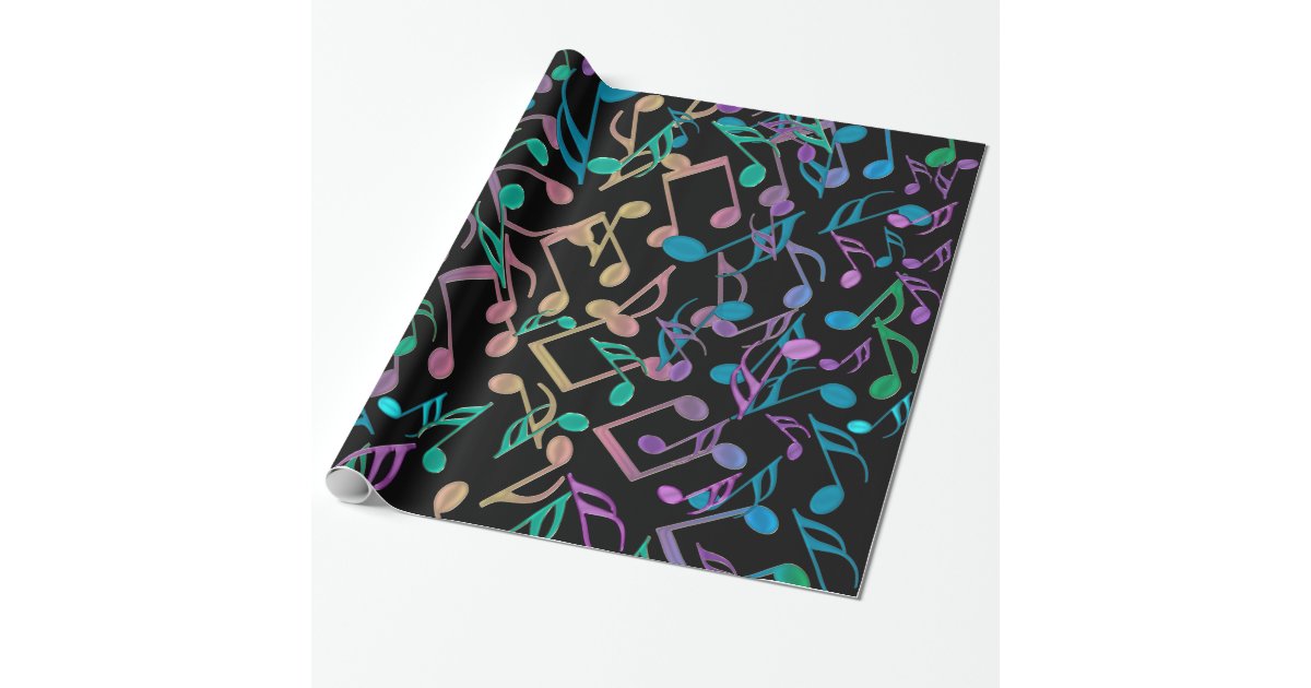 Big Music Notes 4 Wrapping Paper | Zazzle