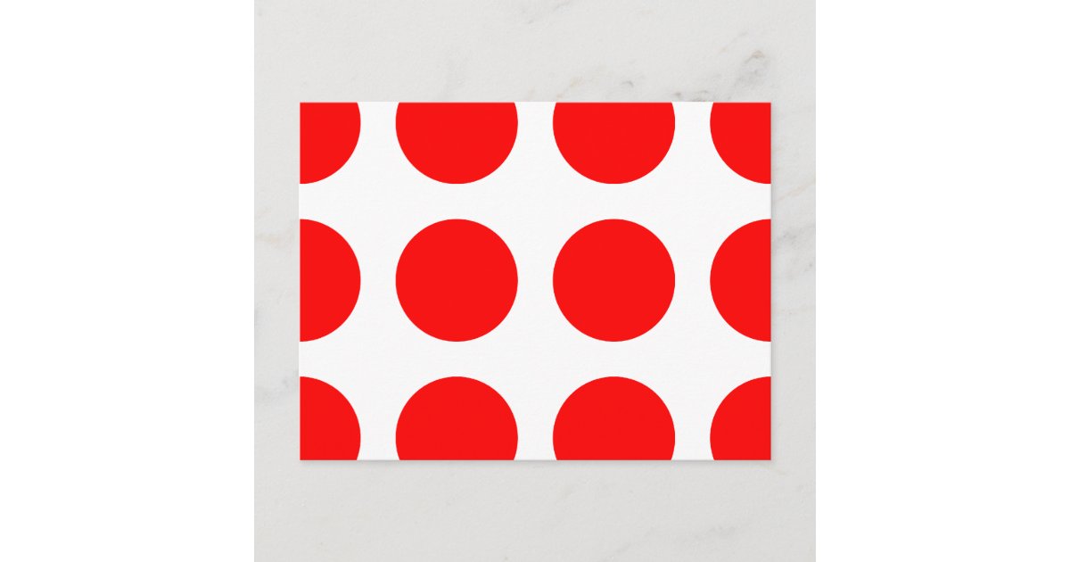 Big Red Dots Postcard | Zazzle