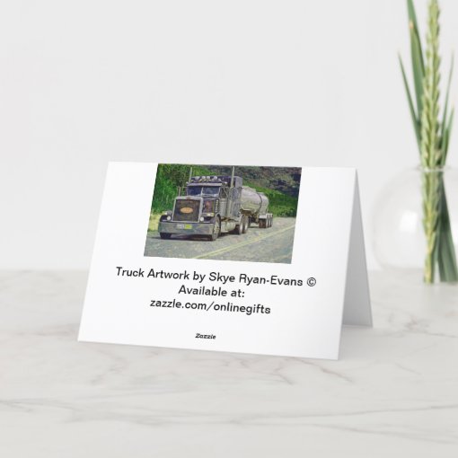 Big Rig Road-liner Truck-lover Birthday Card | Zazzle