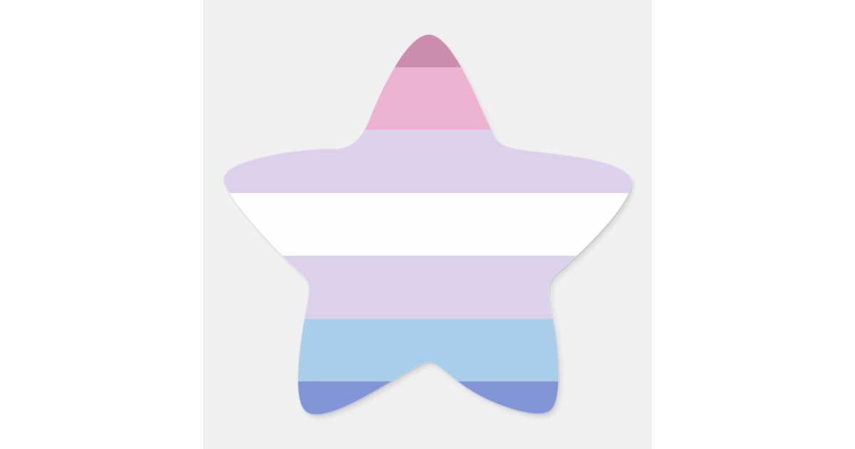 bigender pride flag star sticker | Zazzle