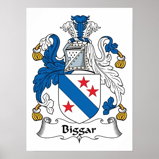 Biggar Family Crest Poster | Zazzle.co.uk