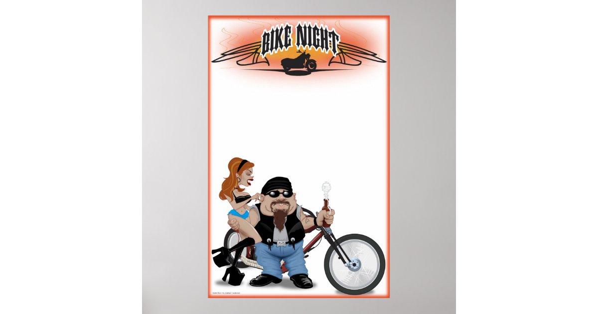 Bike Night Poster | Zazzle
