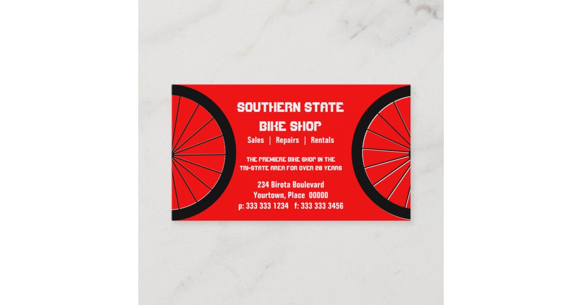 Bike Shop Business Card | Zazzle