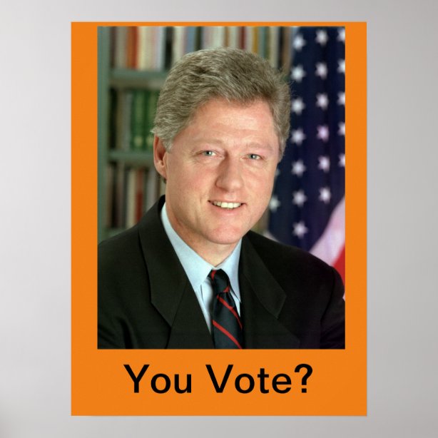 Bill Clinton Posters & Prints | Zazzle UK