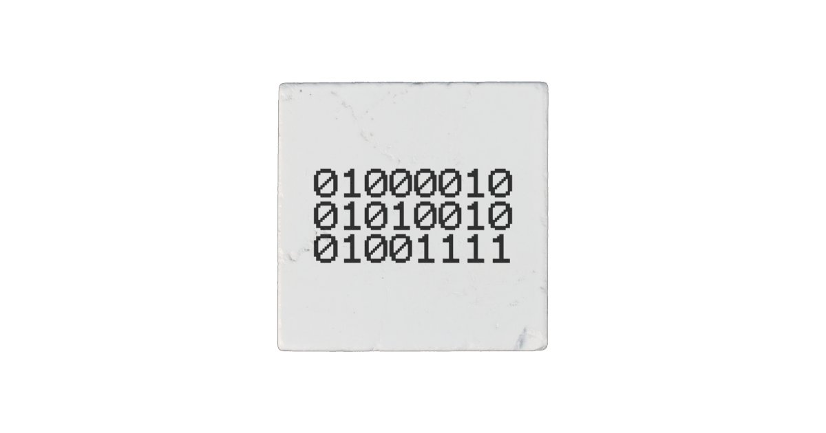 BINARY BRO STONE MAGNET | Zazzle