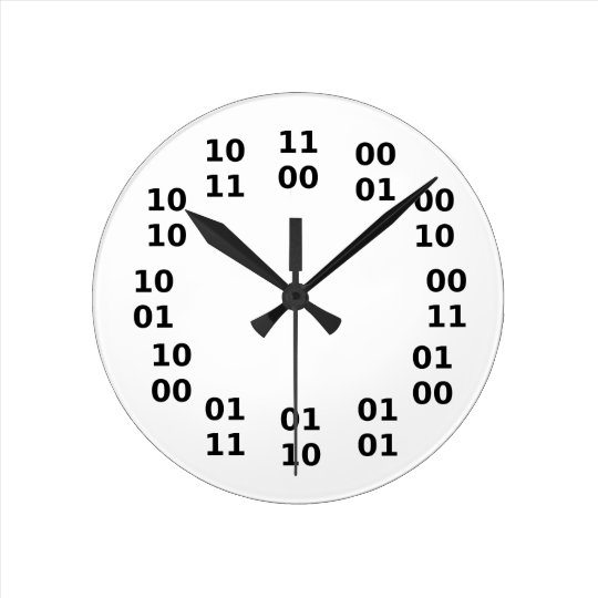 binary number clock face | Zazzle.co.uk