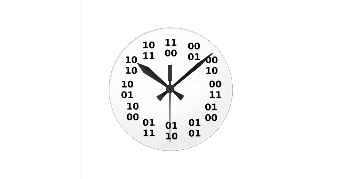 binary number clock face | Zazzle.co.uk