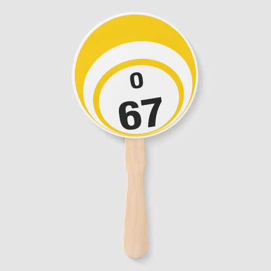 Bingo Ball Hand Fan O67 and 069 | Zazzle.co.uk