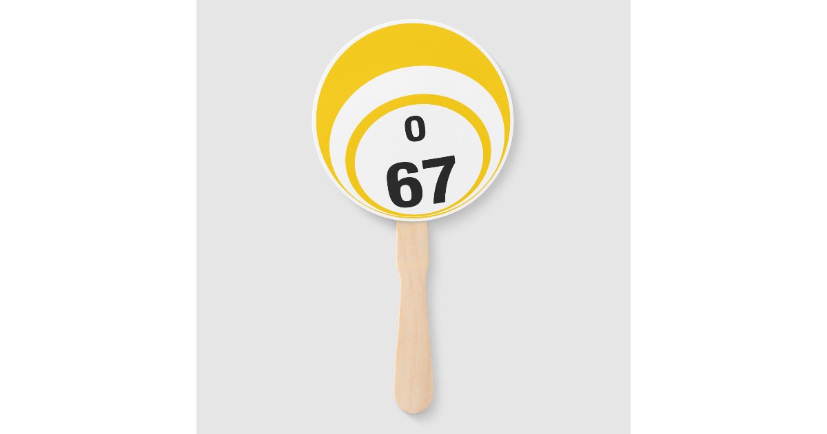 Bingo Ball Hand Fan O67 and 069 | Zazzle