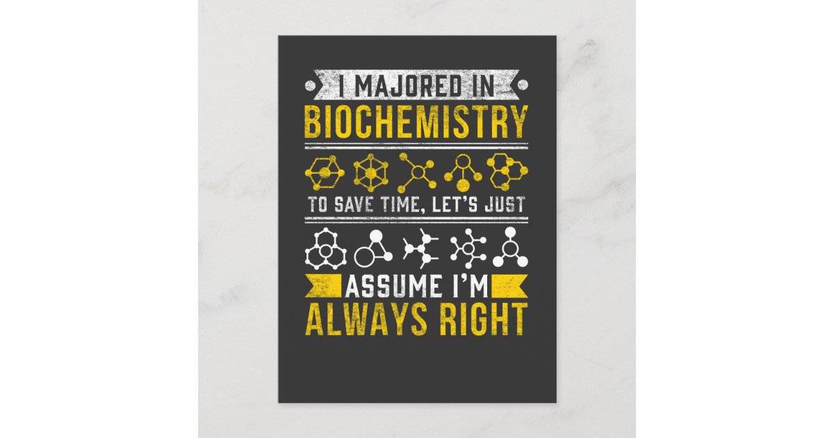 Biochemistry Humour Biologist Funny Scientist Joke Postcard | Zazzle