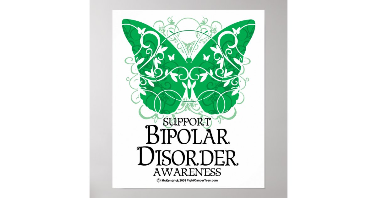 Bipolar Disorder Butterfly Poster | Zazzle
