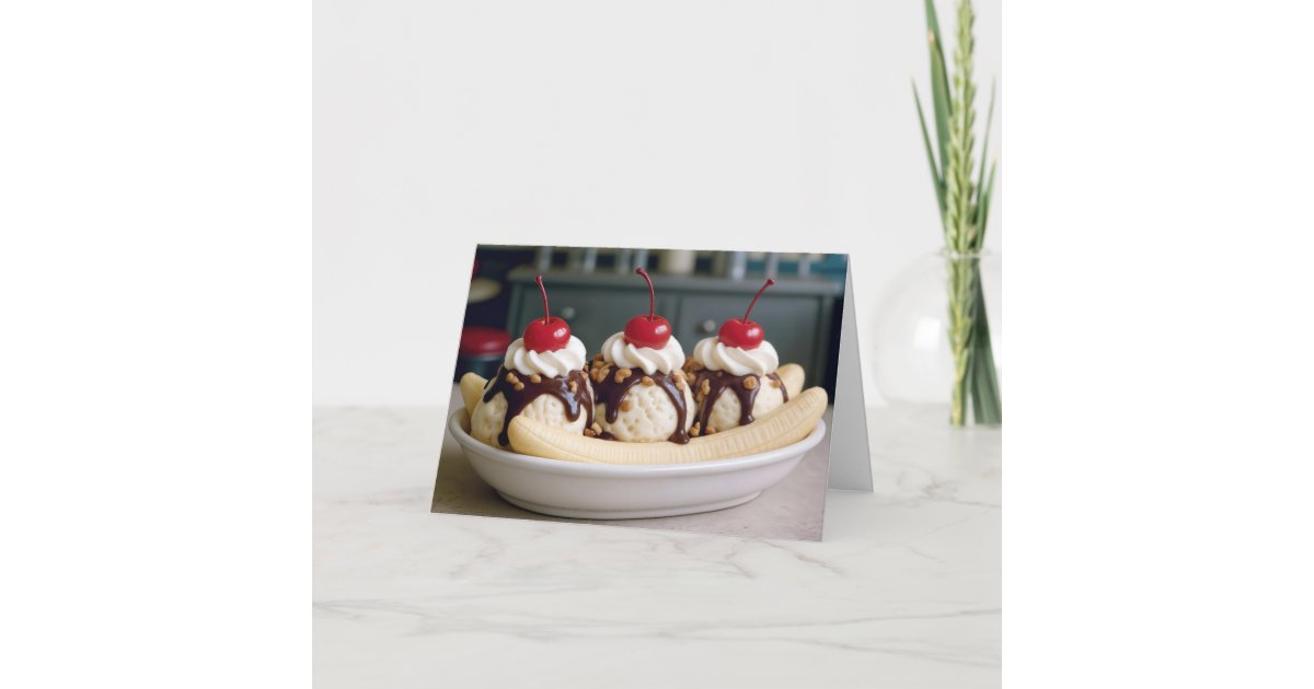Birthday Banana Split Card | Zazzle